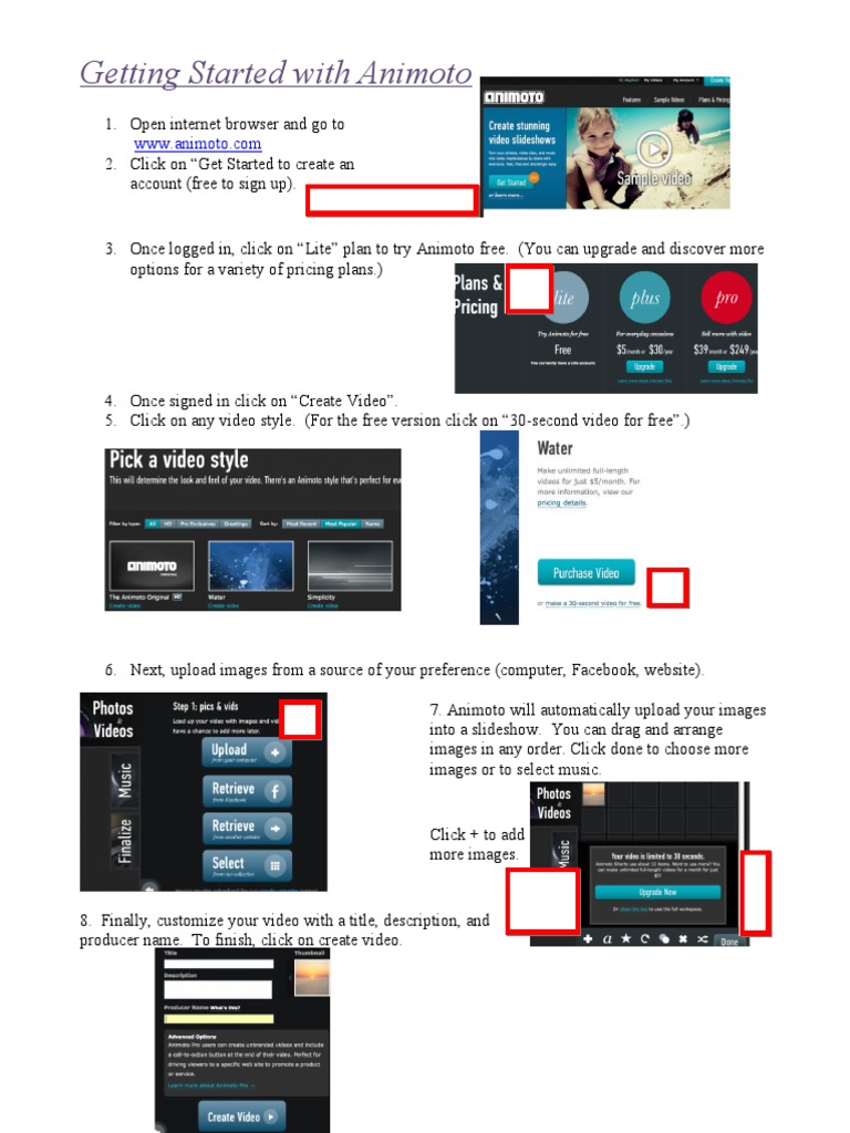 How to Create Videos with Animoto | PDF