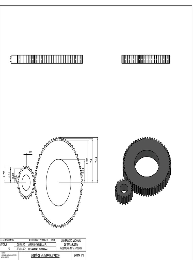 Plano Del Engranaje 3 | PDF