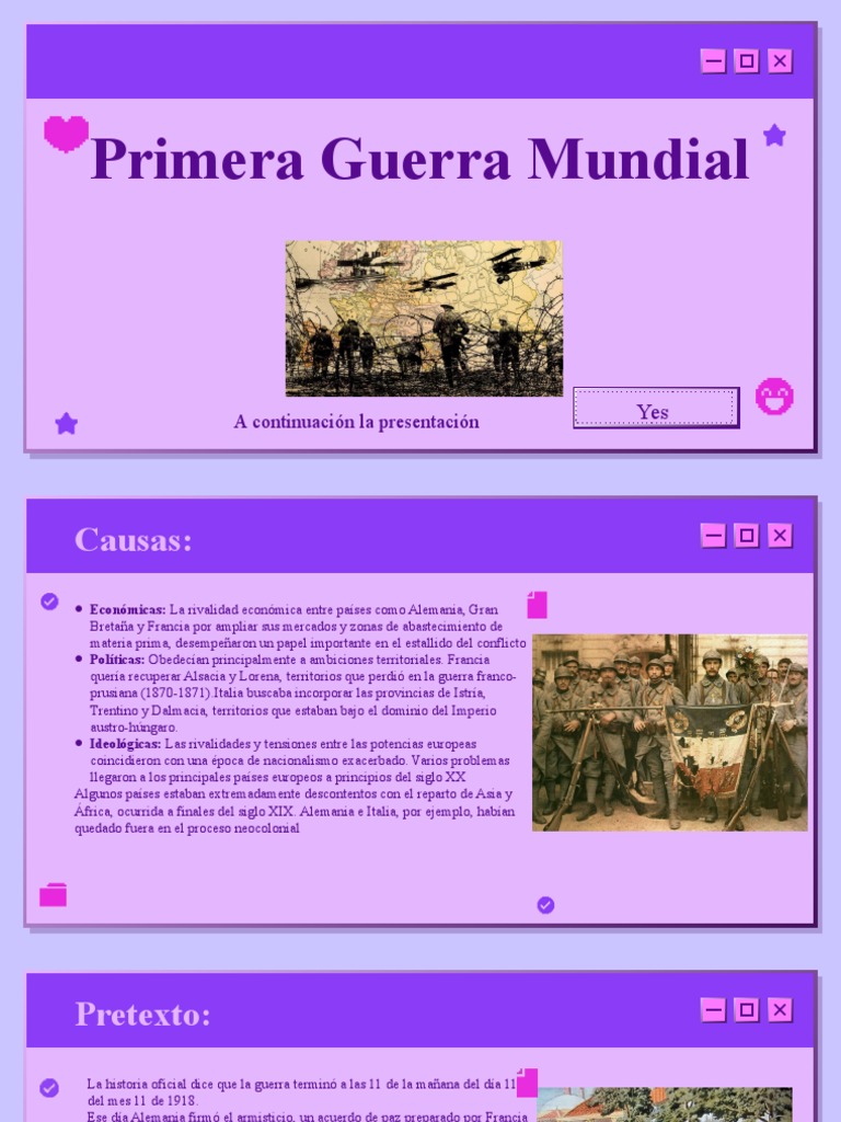 Causas y Consecuencias de la Primera Guerra Mundial | PDF | Primera ...