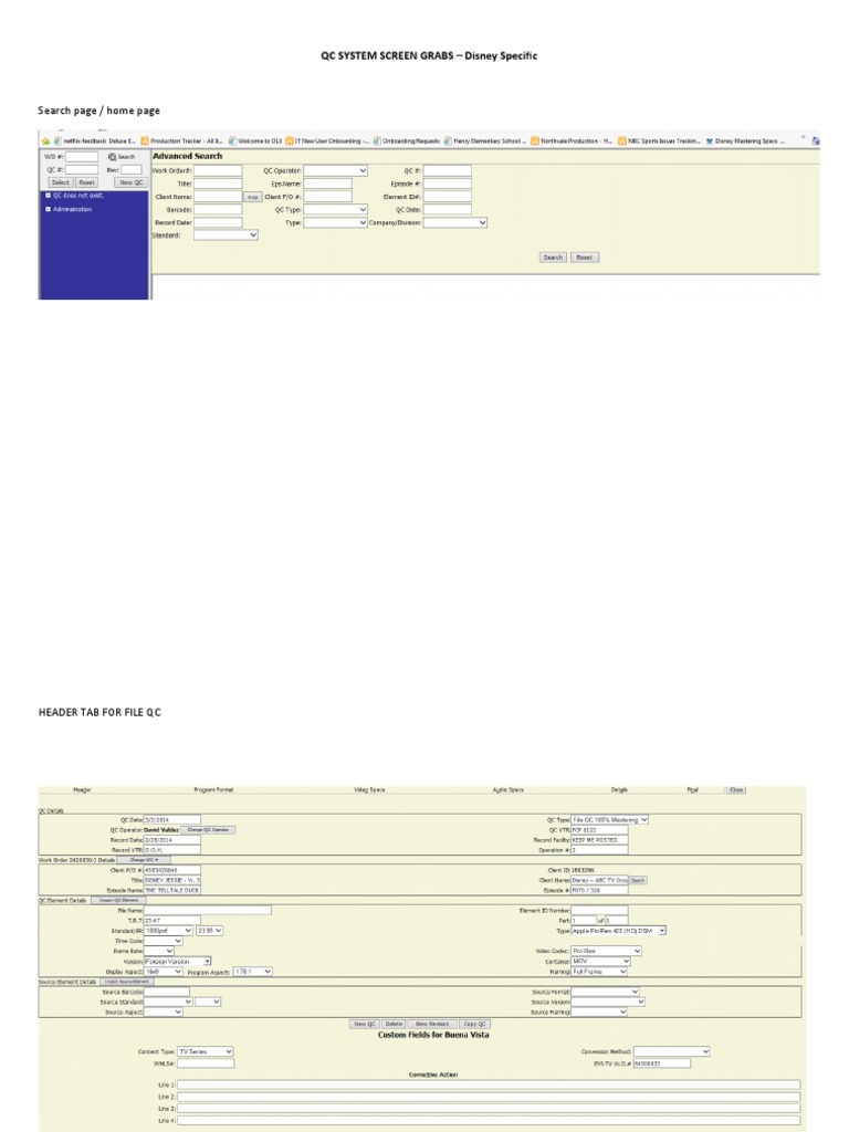 Existing QC System GUI Frame Work Screen Grabs v2 | PDF | Computers