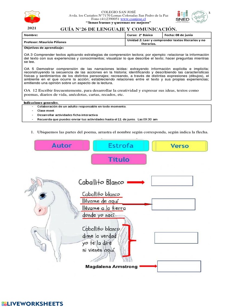 POEMAS | Descargar gratis PDF | Comprensión lectora | Evaluación ...