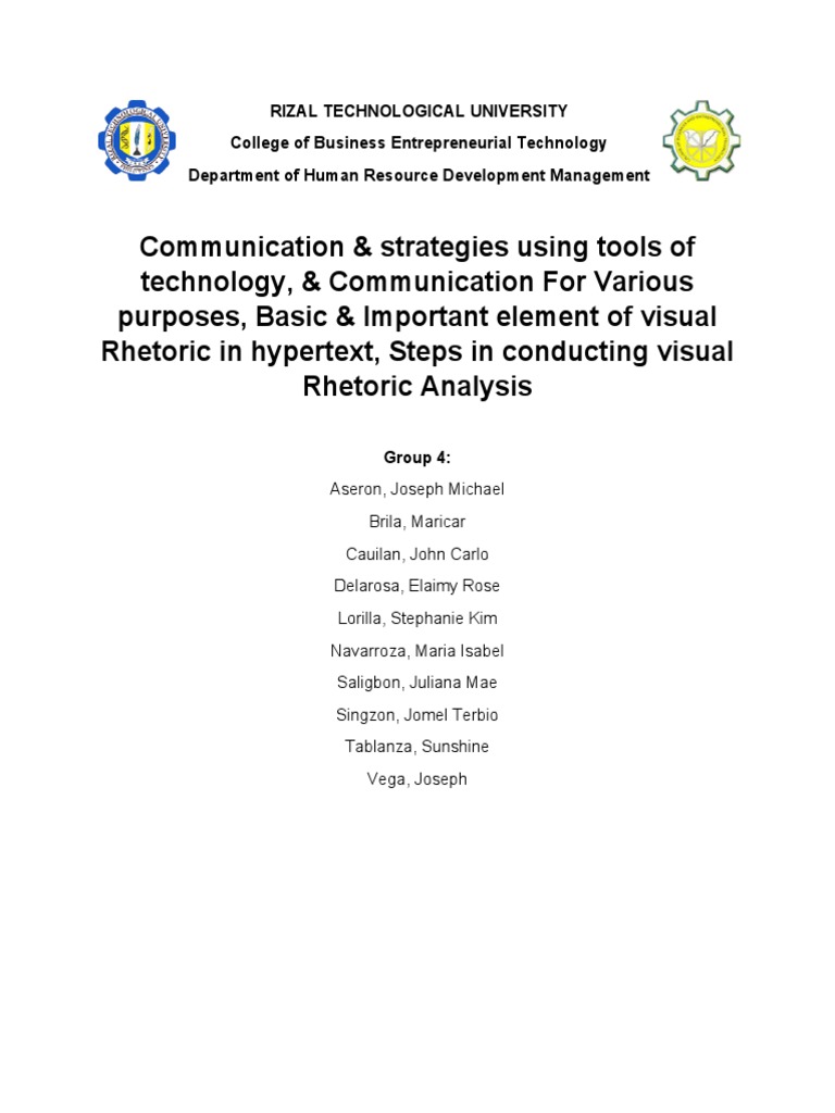 Steps in Conducting Visual Rhetoric Analysis | PDF | Rhetoric ...
