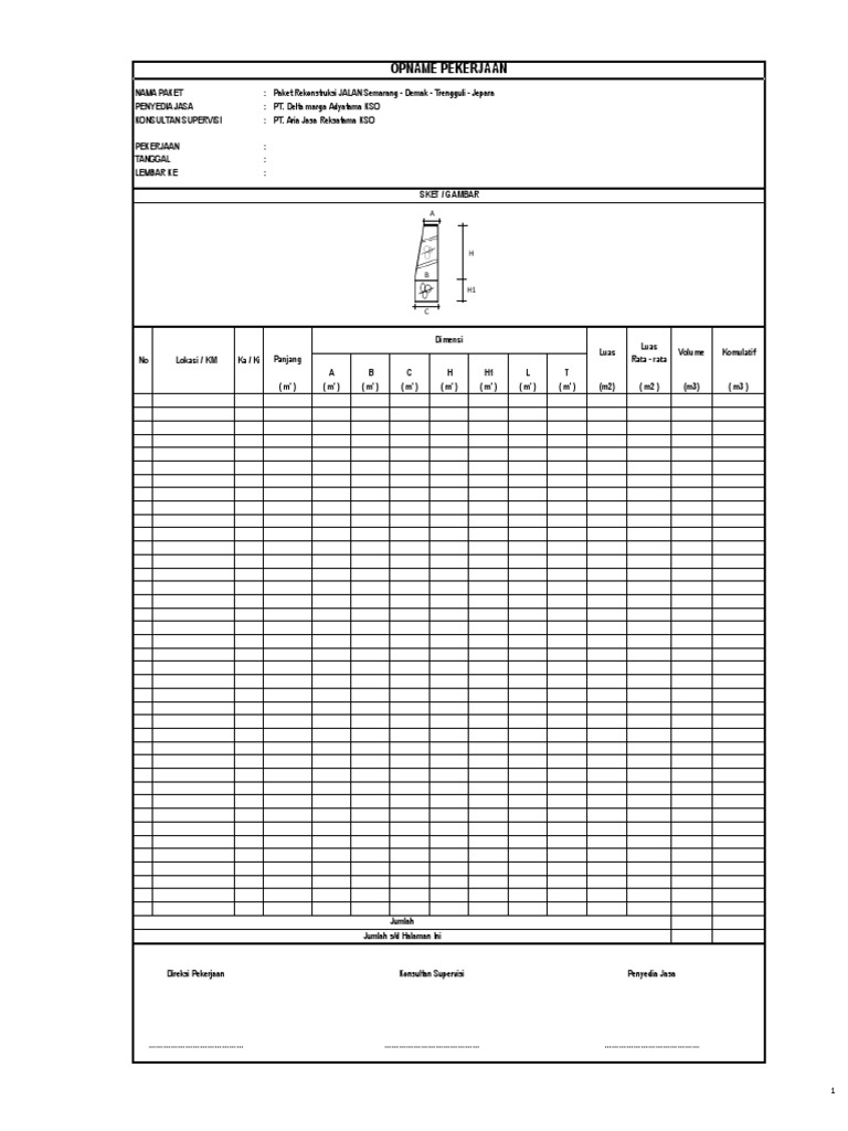 Format Opname DPT | PDF