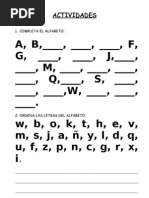 Actividades para Completar el Abecedario | PDF