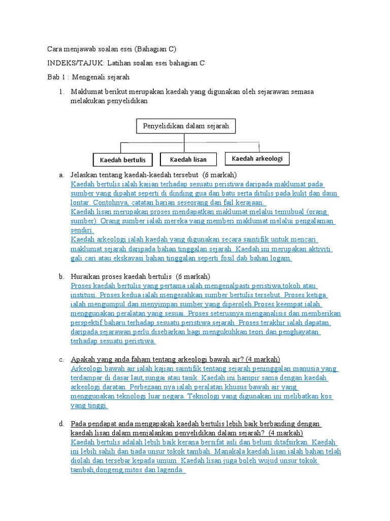 Cara Menjawab Soalan Esei | PDF