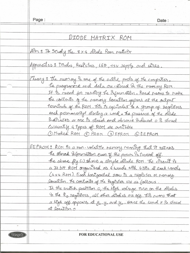 Diode Matrix ROM | PDF