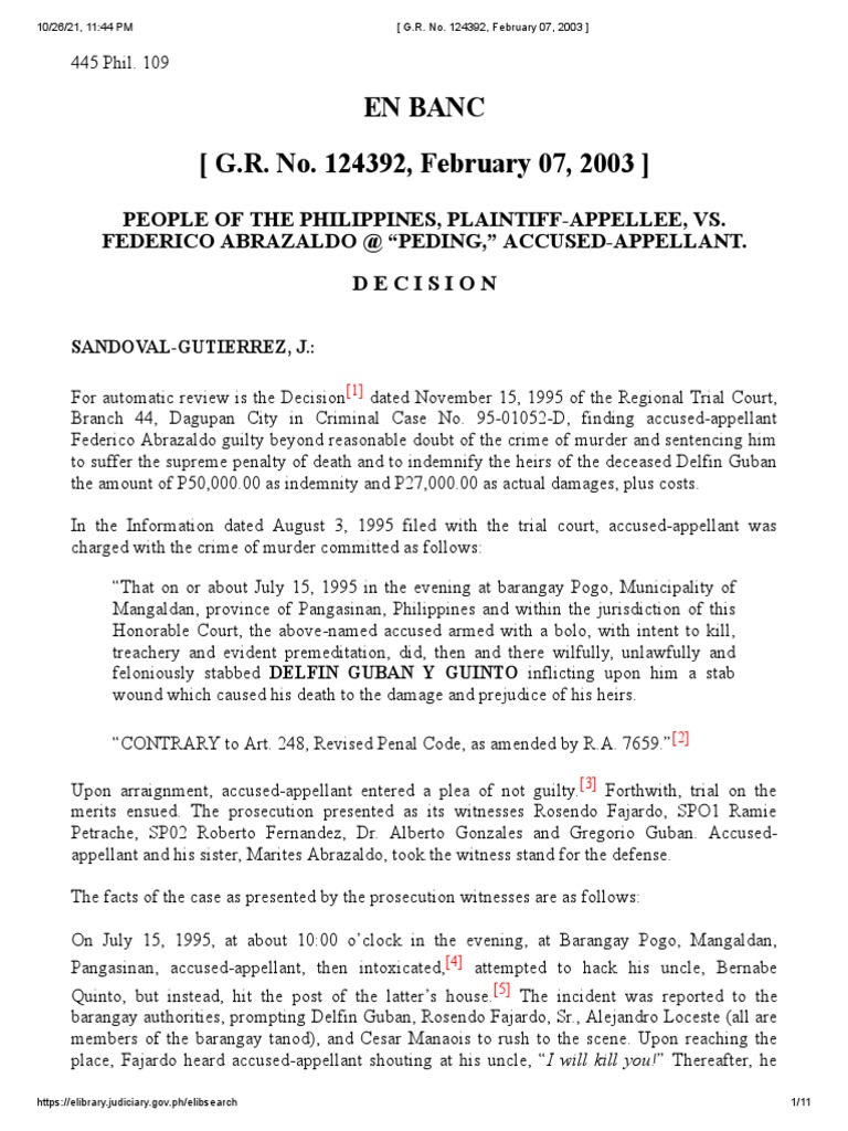 RPC Article 11 PEOPLE V ABRAZALDO (FULL CASE) | PDF | Justice | Legal ...