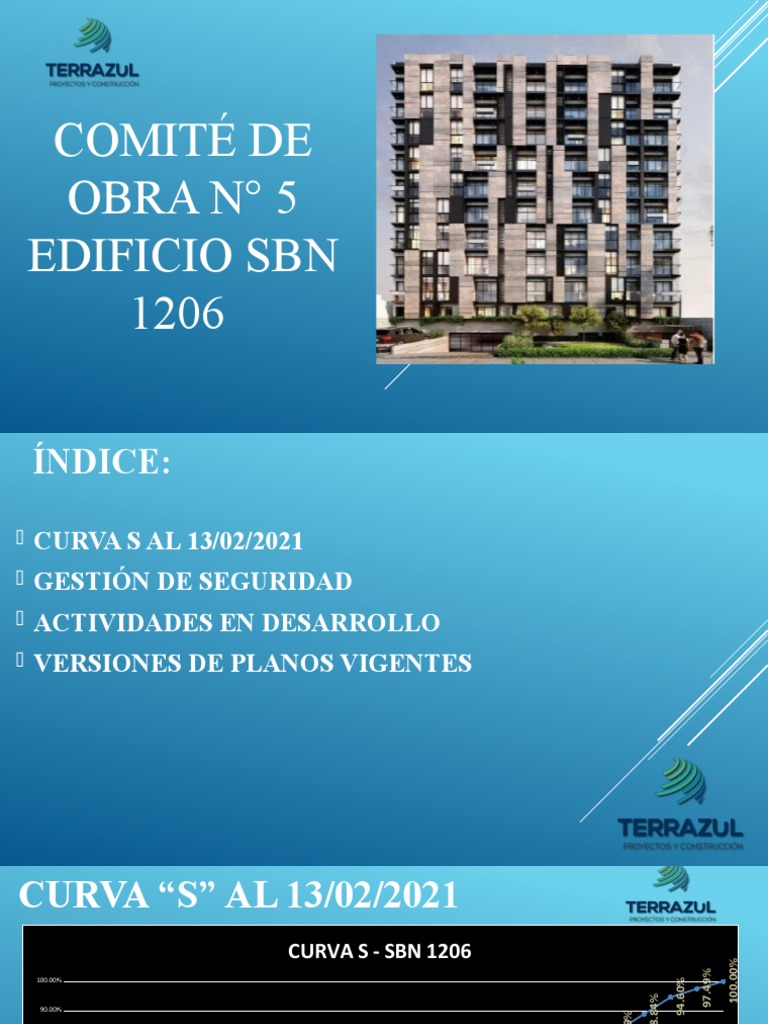Presentación - Comité de Obra N° 5 - Edificio SBN 1206 | PDF | Ingeniería estructural | Sectores ...