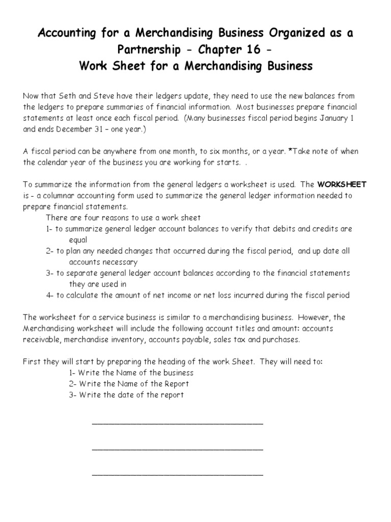 Adjusting Entries for Merchandise Inventory and Supplies on the ...