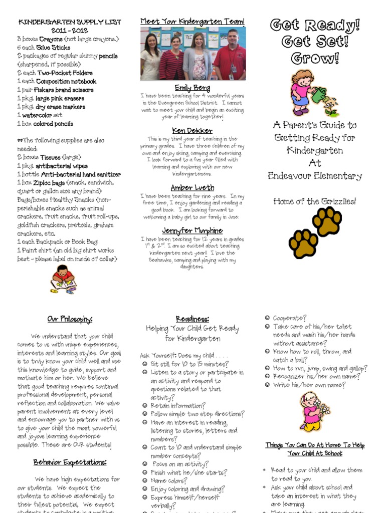 Kindy Parent Info | PDF | Learning