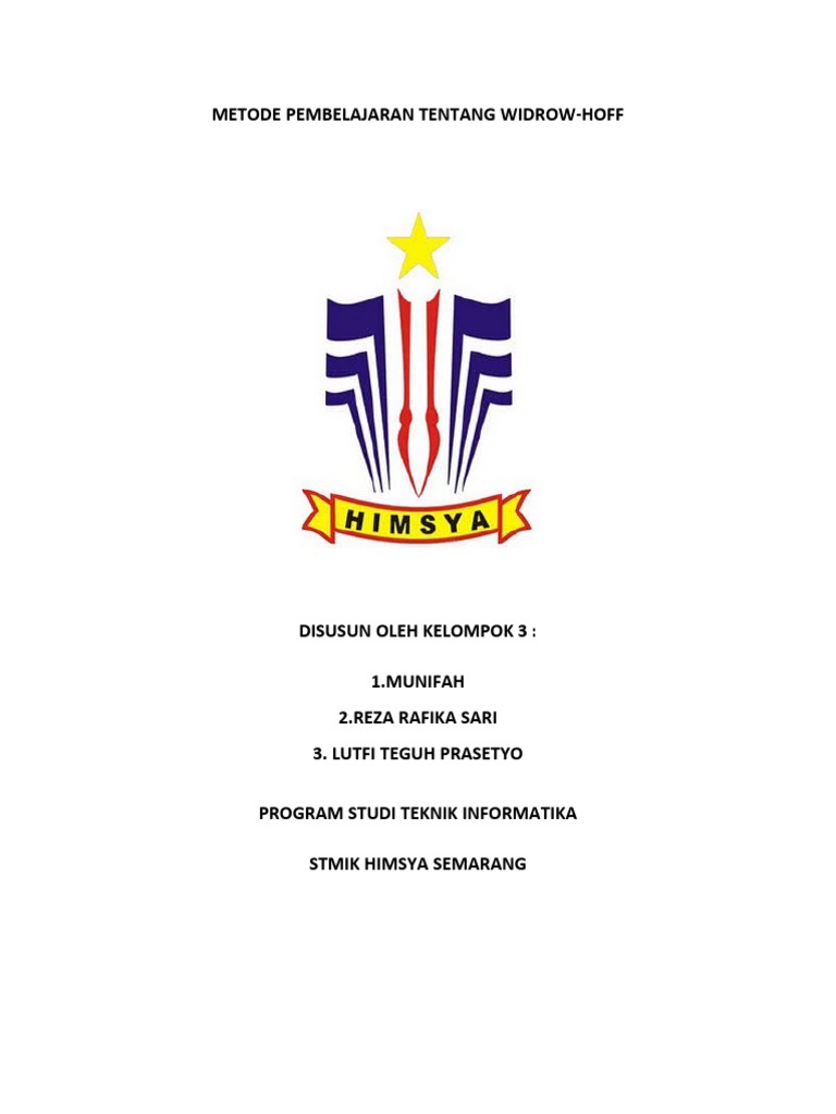 Metode Pembelajaran Widrow-Hoff | PDF