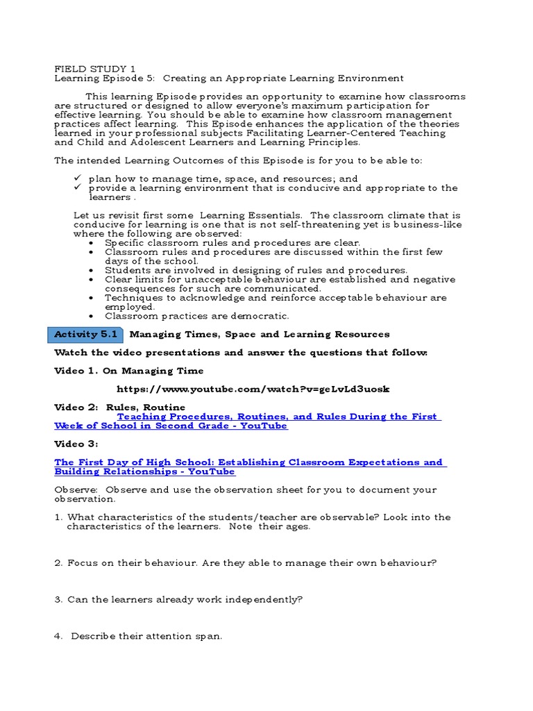 Classroom Management Strategies for an Effective Learning Environment ...