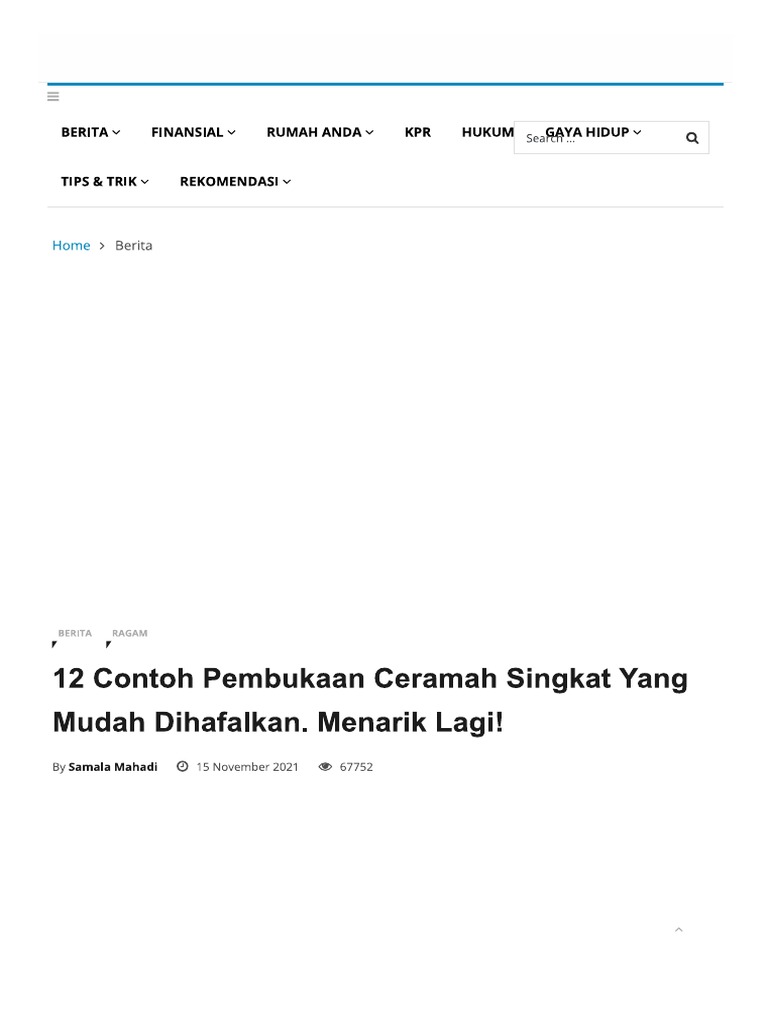 Kata Pembuka Ceramah Islami | PDF