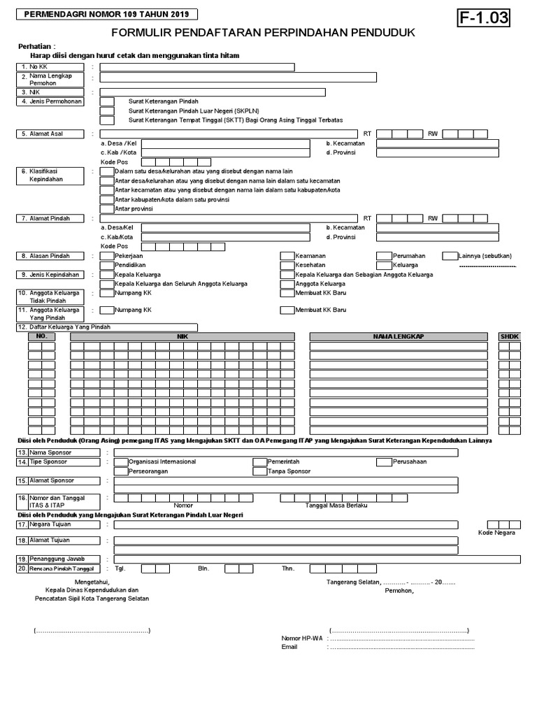 Formulir F.1-03 | PDF