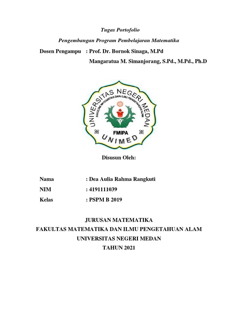 TR 5 - Portofolio - p3m - Kelas B 2019 - Dea Aulia Rahma Rangkuti ...