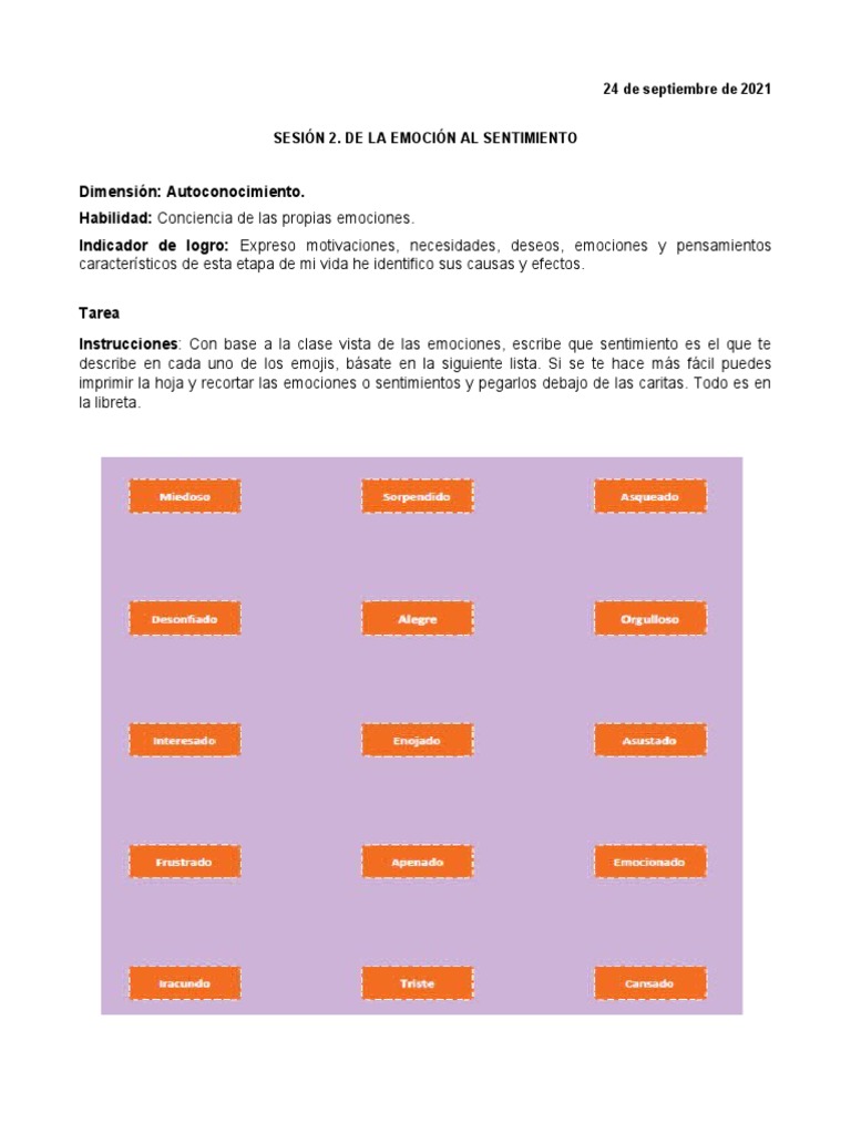 Diario de Emociones y Autoconocimiento | PDF