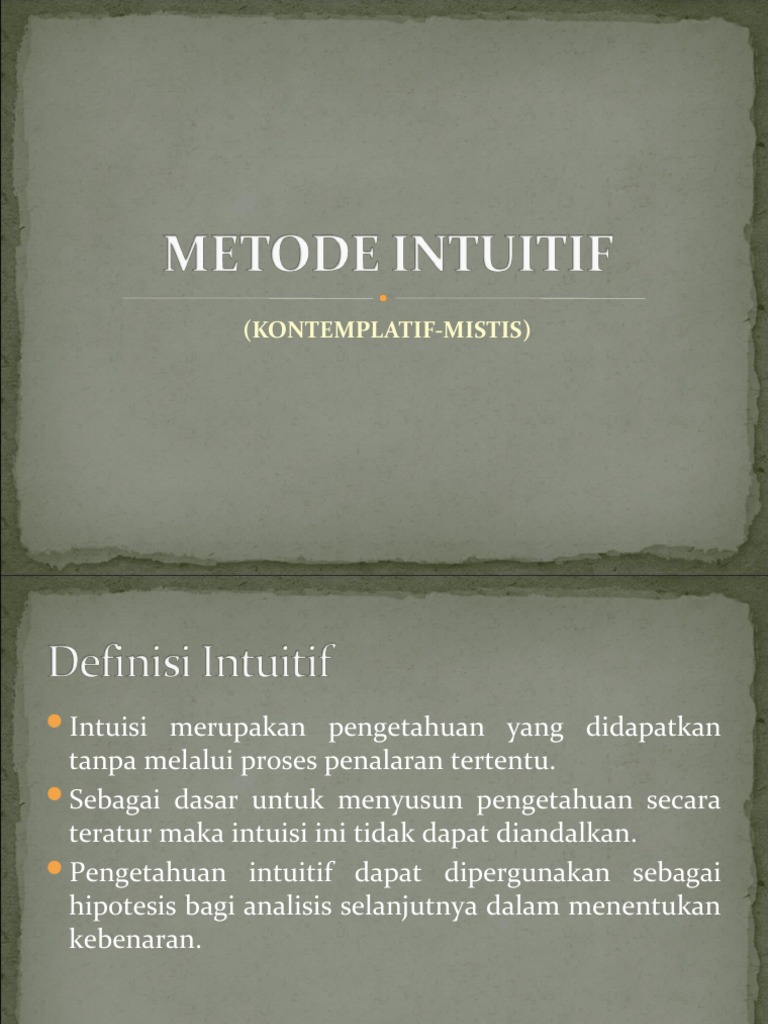 Metode Intuitif | PDF