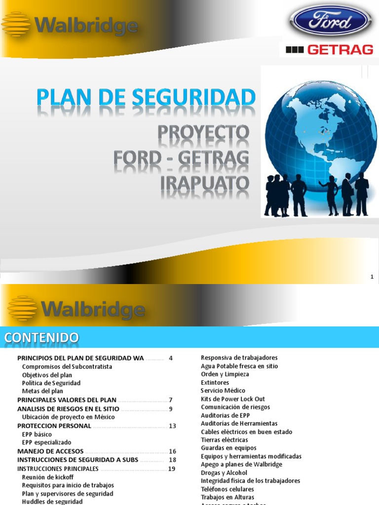 Walbridge FORD GETRAG - Safety Plan Reviewed by USA - Spanish ...