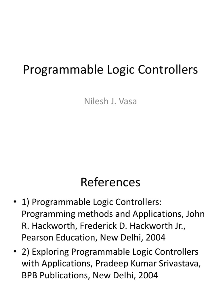 Progammable Logic Controllers and Applications | PDF | Programmable ...