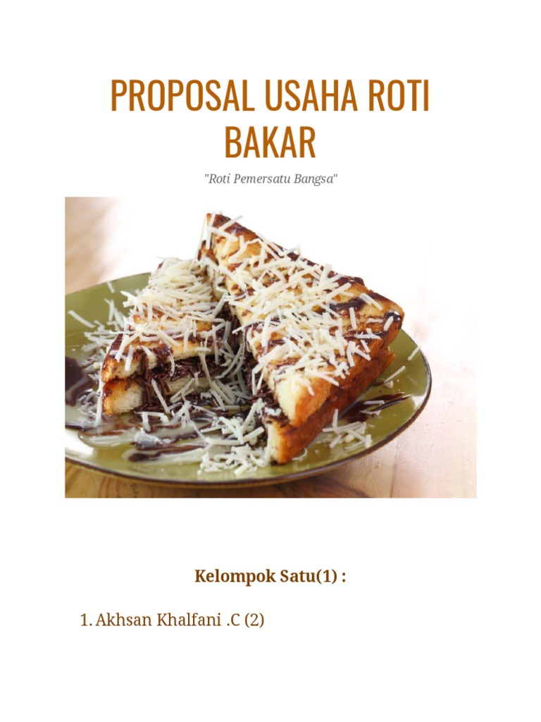 Contoh Proposal Usaha Roti Bakar | PDF