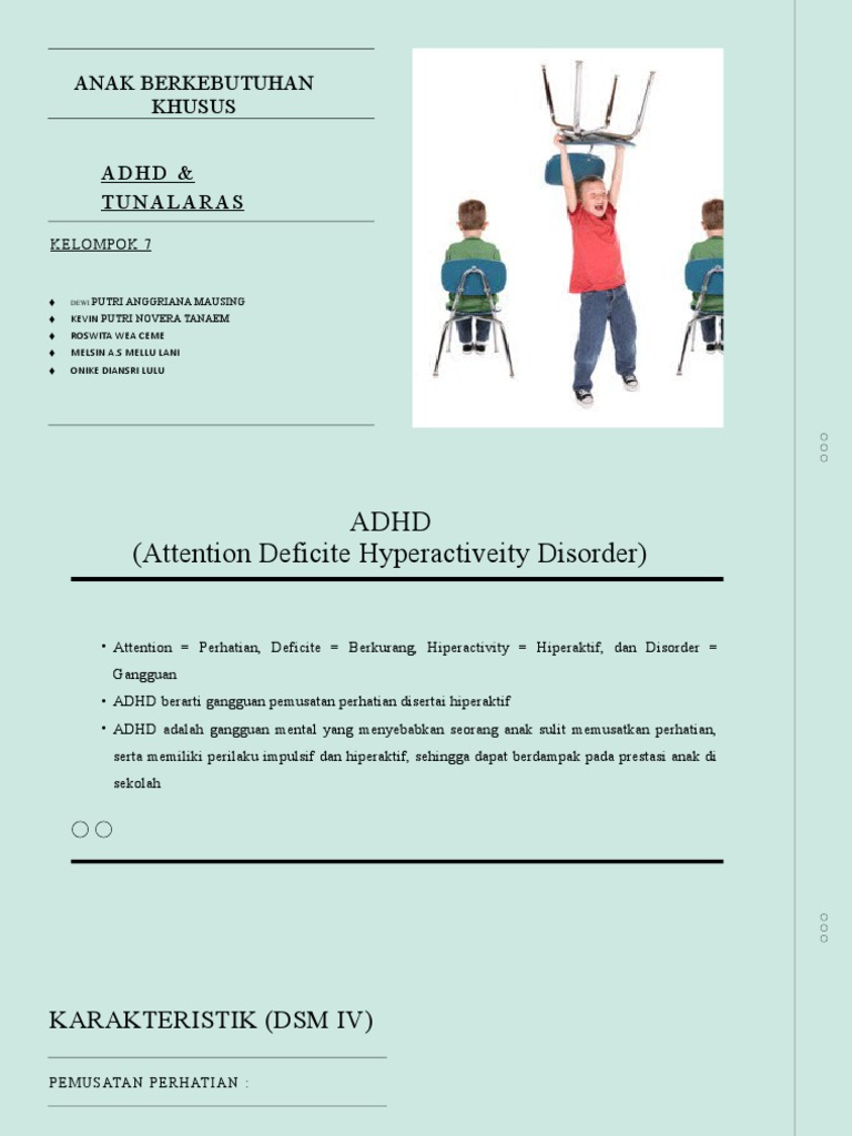 Karakteristik dan Penanganan Anak ADHD | PDF