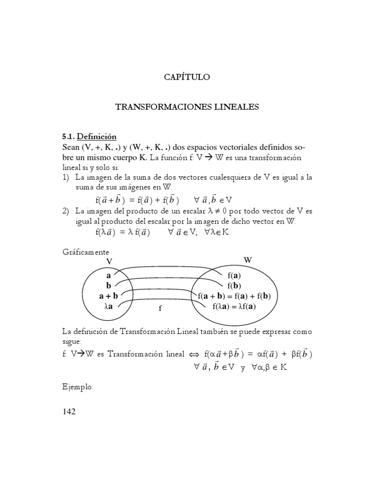Cap 8 - Tranf - Lineales | PDF | Mapa lineal | Espacio vectorial