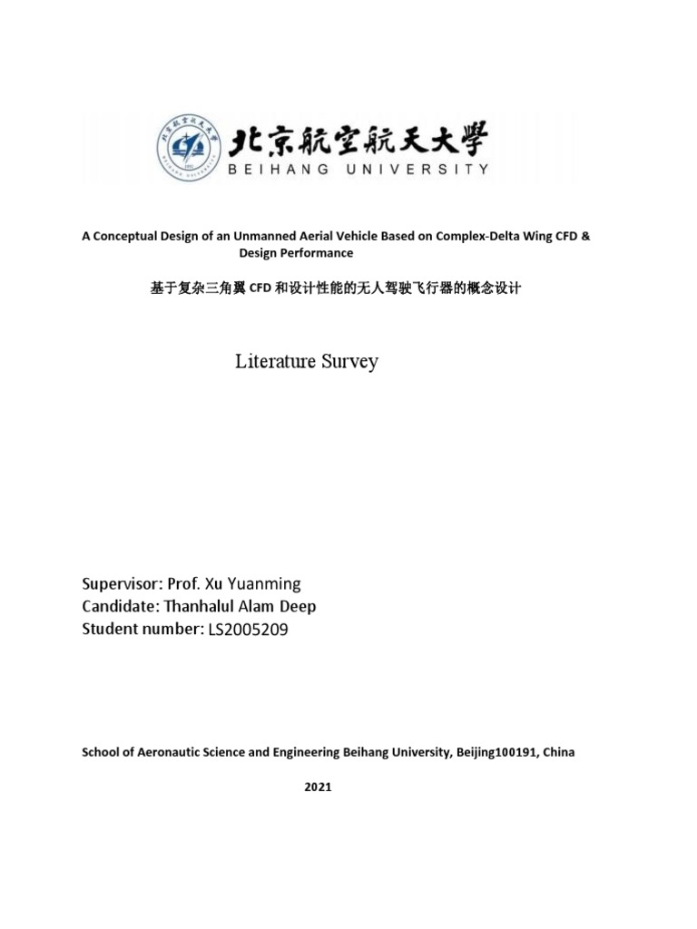 Complex-Delta Wing UAV Conceptual Design | PDF | Lift (Force) | Finite ...