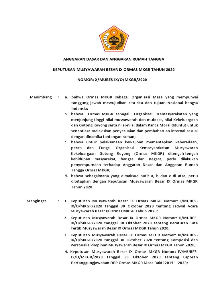 AD & ART Ormas MKGR 2021 | PDF