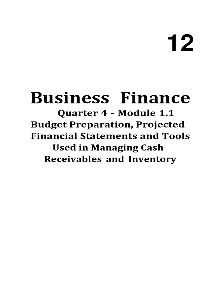 Budget Preparation and Financial Tools | PDF | Inventory | Finance ...