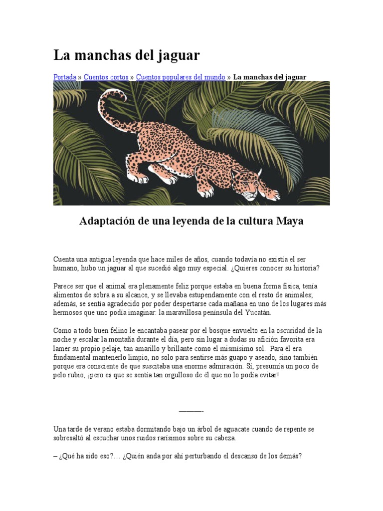 La Manchas Del Jaguar | PDF | Jaguar