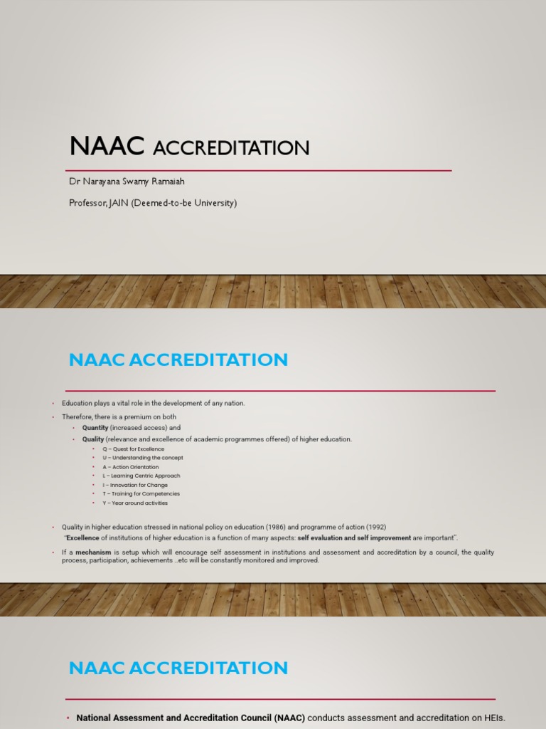 NAAC Accreditation Guidelines | Download Free PDF | Curriculum ...