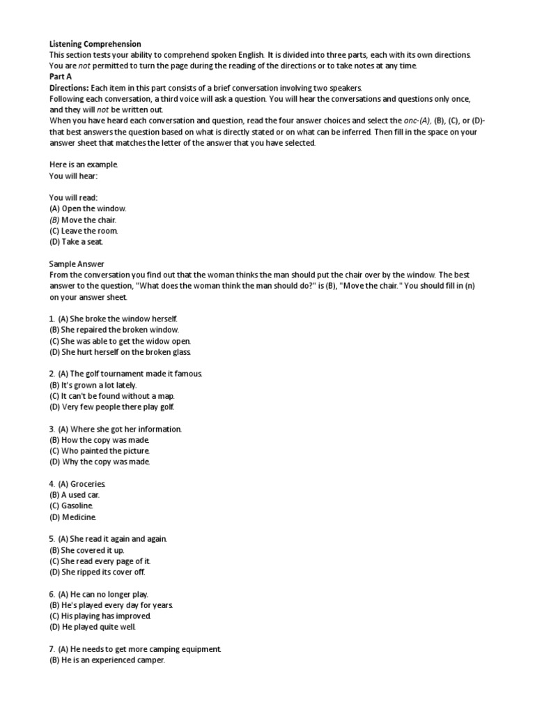 Examen TOEFL 3 | PDF | Noun | Verb