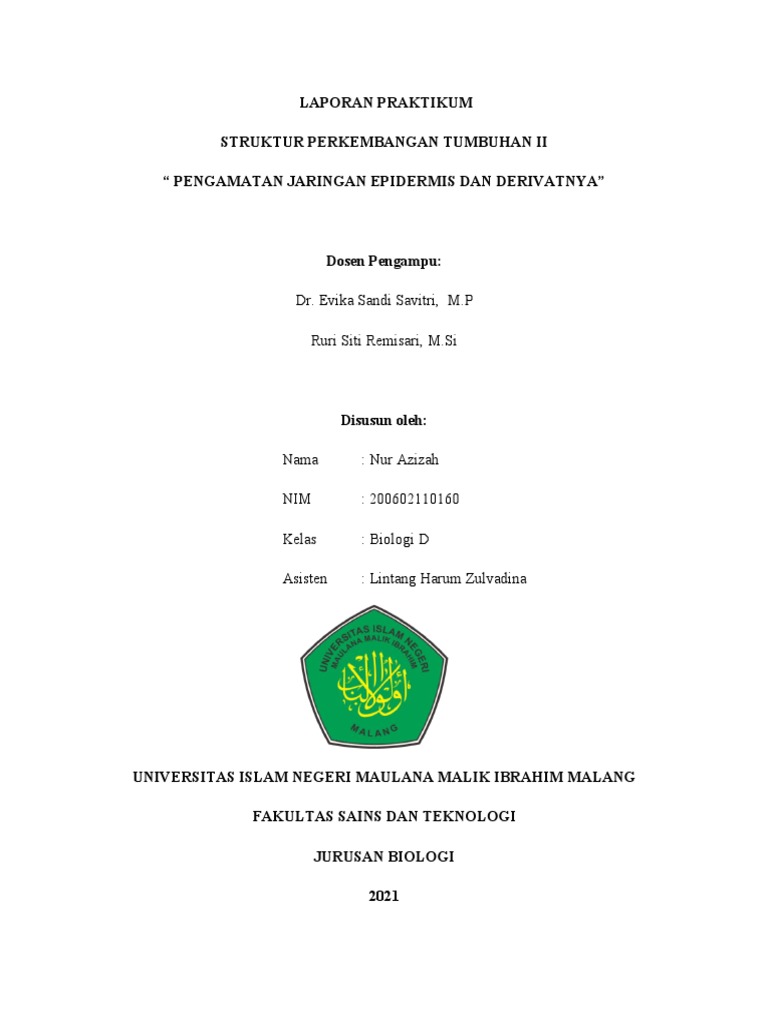 Pengamatan Derivat Epidermis Tumbuhan | PDF | Griya & Taman | Kesehatan ...