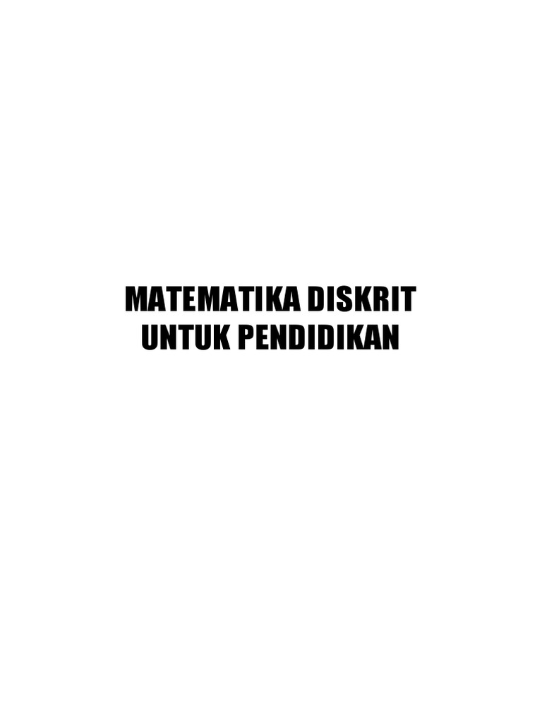 Buku Matematika Diskrit | PDF