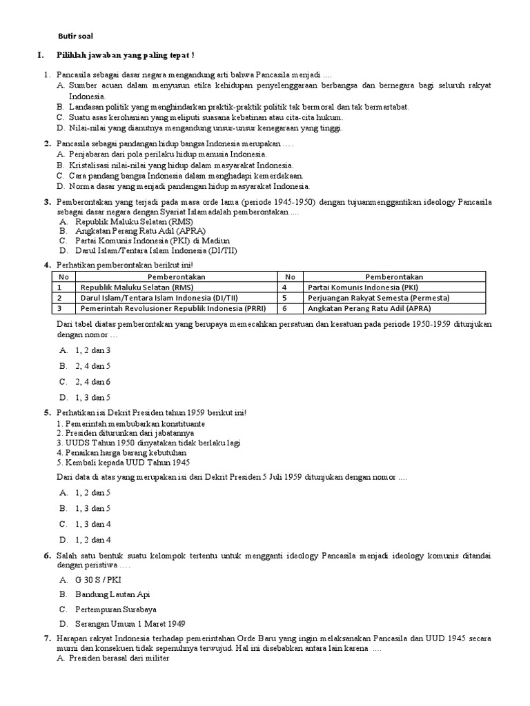 Soal PAS PKN Kelas 9 K13 | PDF
