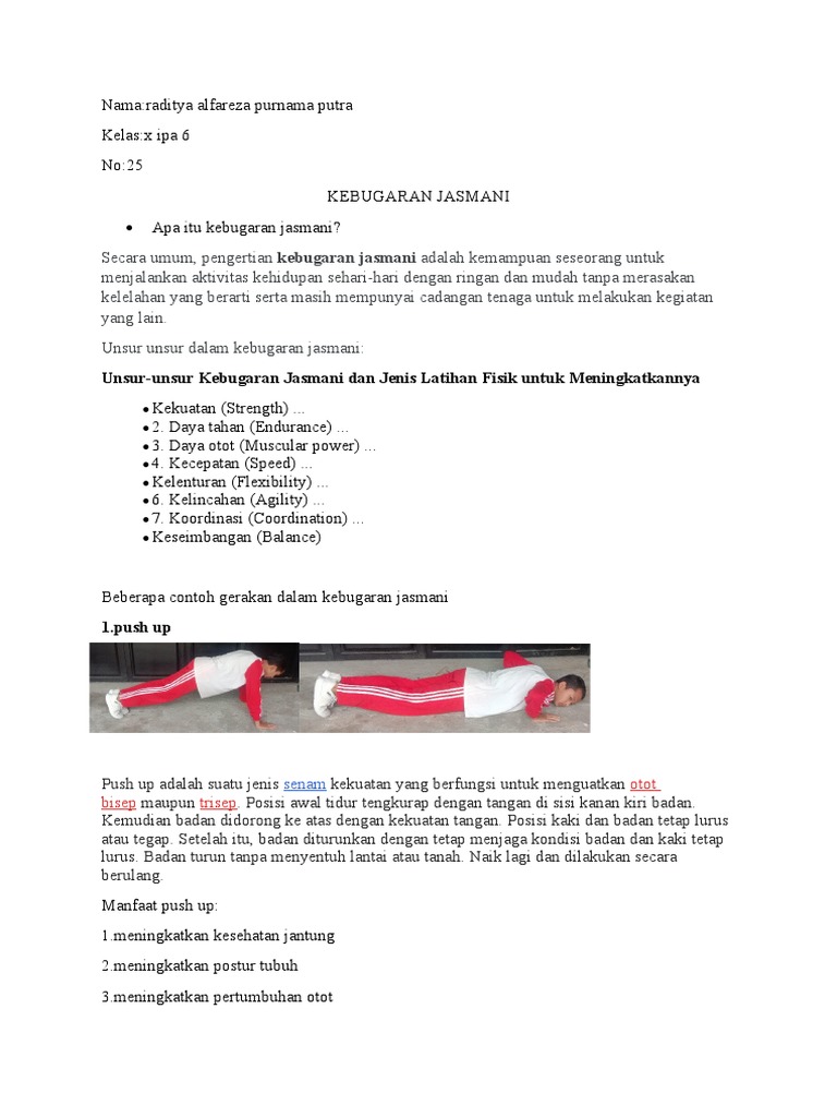 Tugas 1 Kebugaran Jasmani | PDF