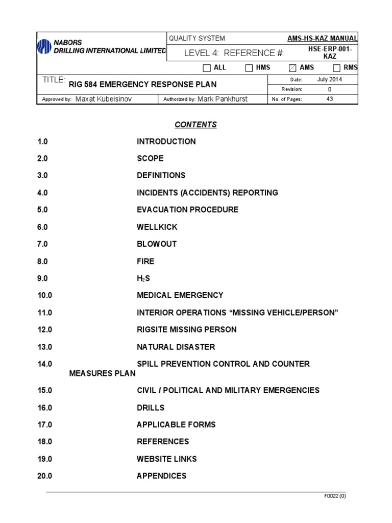 Hse-Erp-001-584-Kaz Final | PDF | Emergency | Cardiopulmonary Resuscitation
