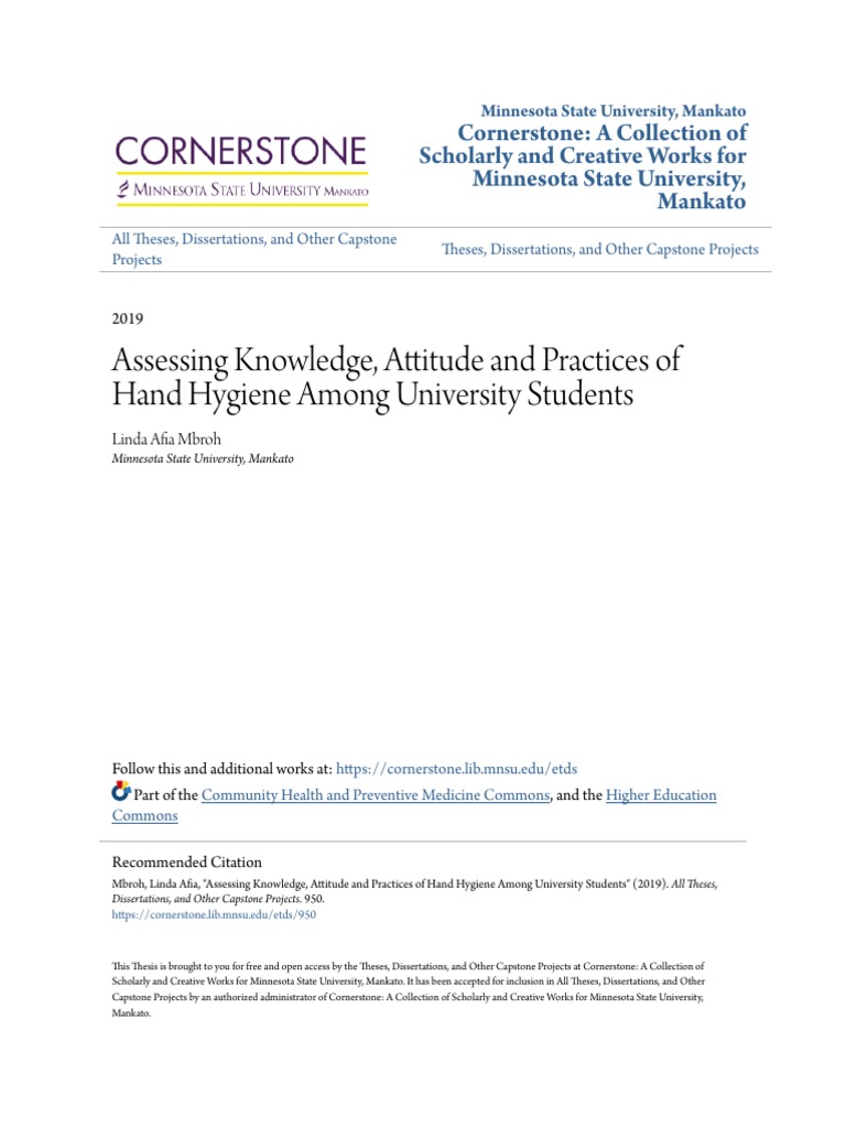 Assessing Hand Hygiene Among College Students | PDF | Survey ...