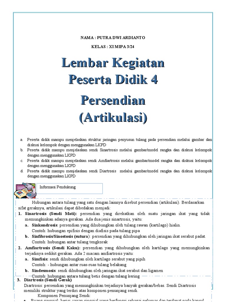 LKPD Sendi (Putra Dwi Ardianto - Xi Mipa 3) | PDF | Kajian Bahasa Asing