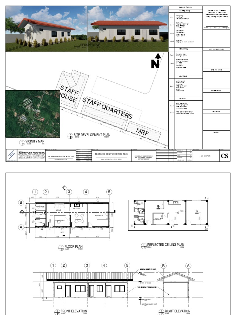 Proposed Staff Quarters Plan Technical Drawings | PDF | Tourist ...
