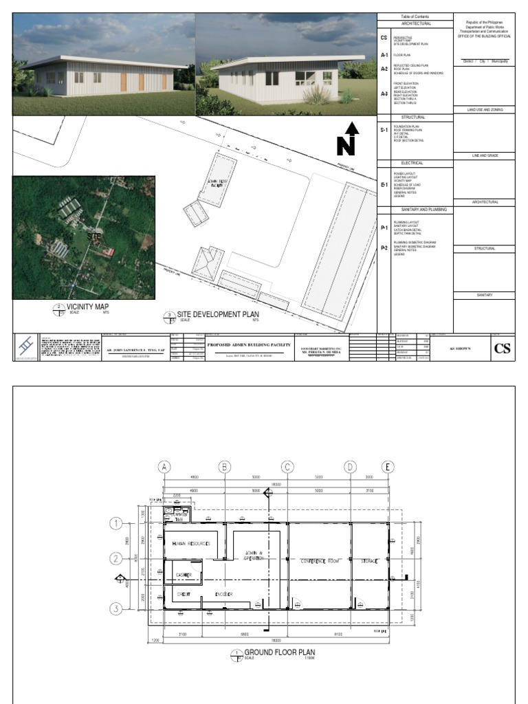 Admin BLDG Facility Complete Set of Drawings | PDF | Window | Economic ...