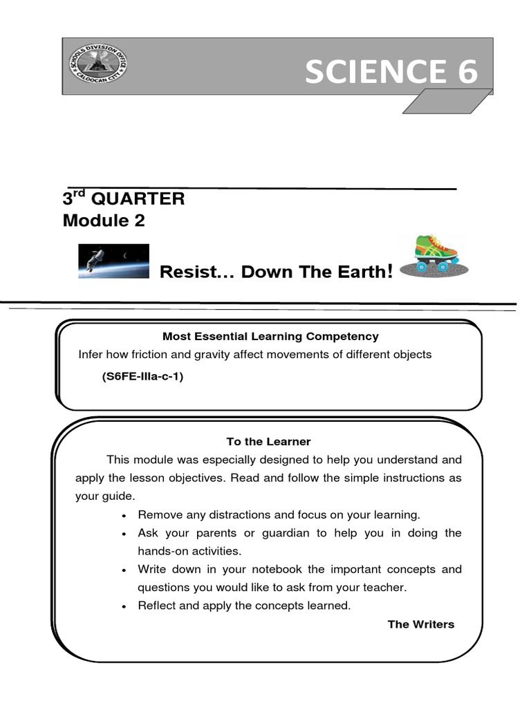 Science 6 Q3 Week 2 | PDF | Force | Friction