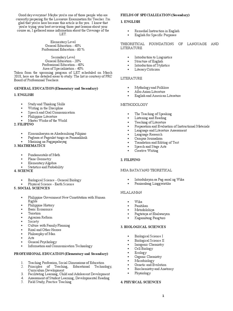 Let Reviewer | PDF | Chemistry | Science
