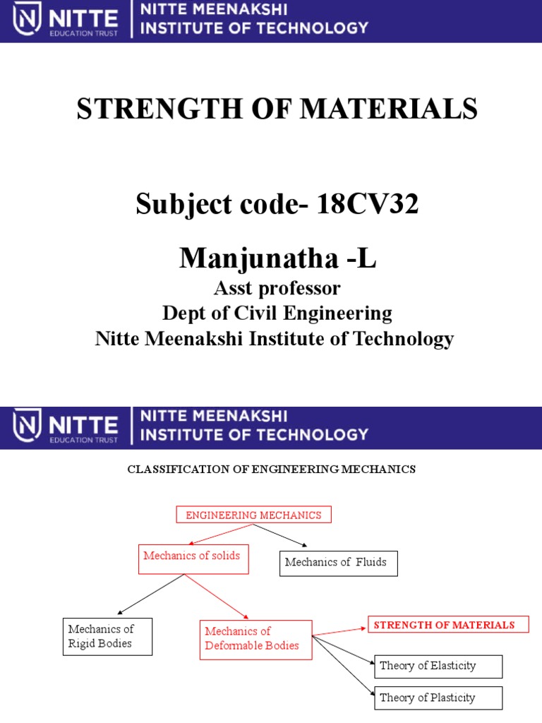 Simple Stresses and Strains | PDF | Strength Of Materials | Elasticity ...