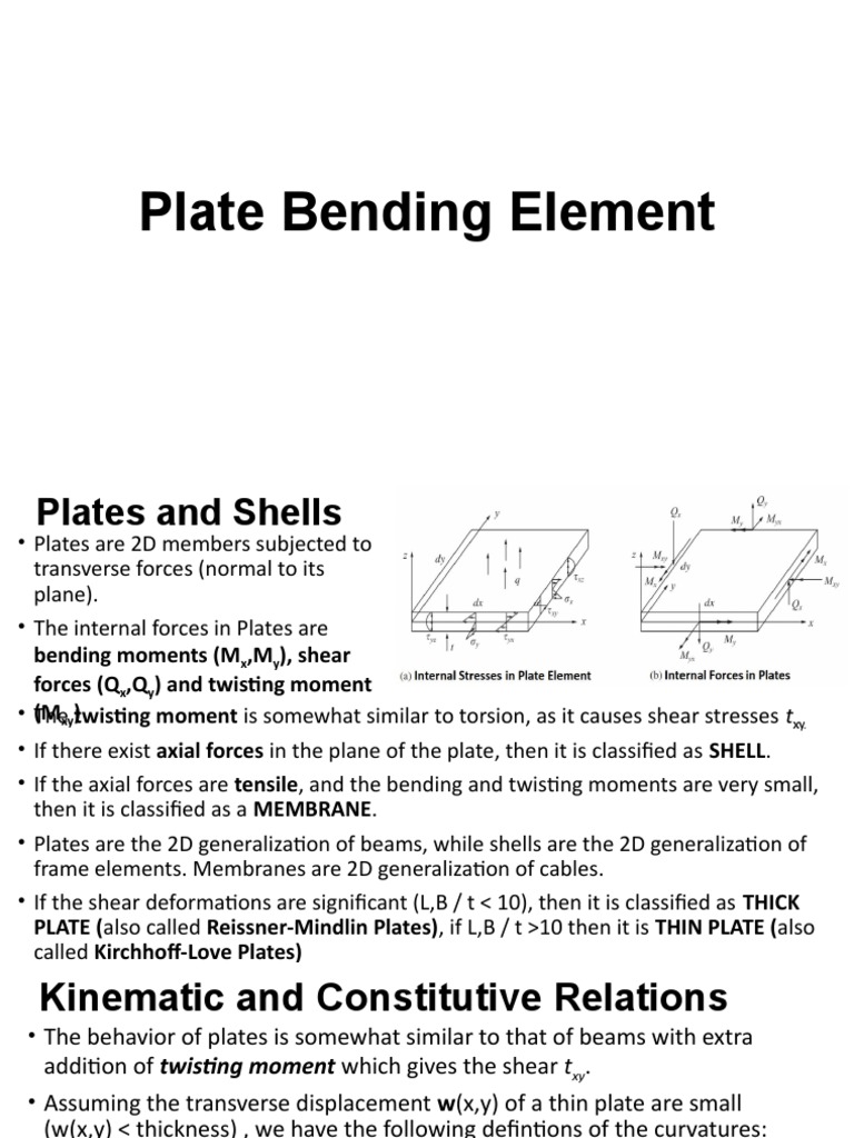 Plate Bending Element | PDF | Bending | Deformation (Mechanics)
