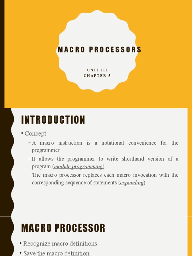 SS Chapter 05 | PDF | Macro (Computer Science) | Parameter (Computer Programming)
