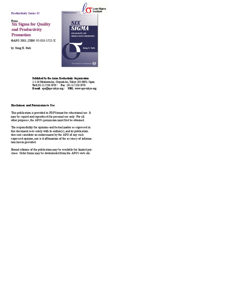 Six Sigma Book | PDF | Six Sigma | Normal Distribution