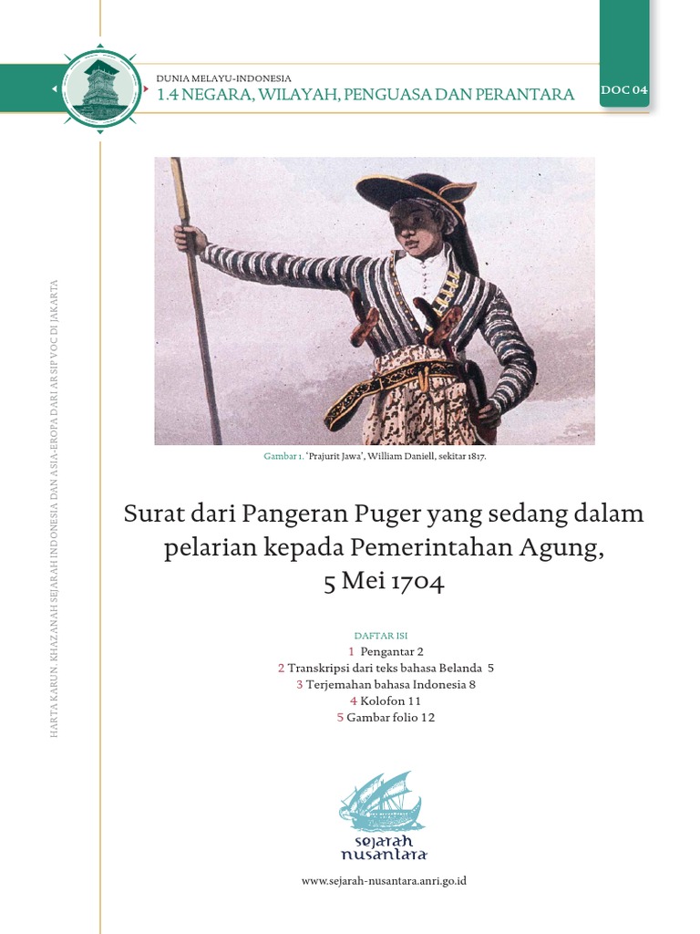 Silsilah Pangeran Puger dan Tahta Mataram | PDF