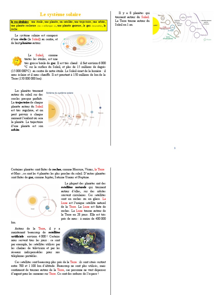 Comprendre le système solaire | PDF | Planètes | Satellite naturel