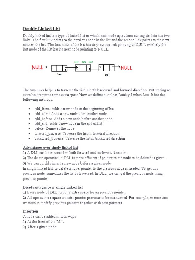 Doubly Linked List | PDF | Pointer (Computer Programming) | Computing